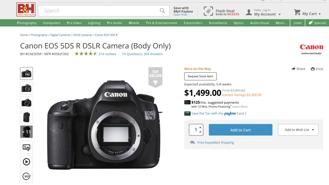 'More On The Way' - Pick Up A Massively Discounted Canon 5DSR (In 6 to ...