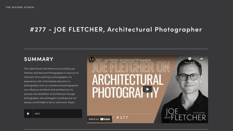 Get to Know Joe Fletcher on The Second Studio Podcast | Architectural ...